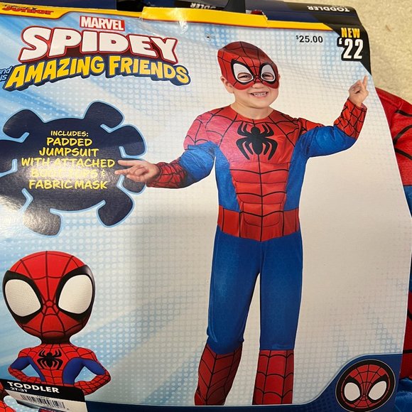 Marvel | Costumes | New Spiderman Marvel Spidey Amazing Friends 3t 4t Toddler Halloween Costume ...